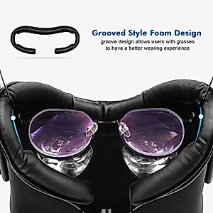 AMVR VR Facial Interface & Foam Cover Pad Replacement Comfort Set for Oculus Rift (Only Work for Rift CV1)