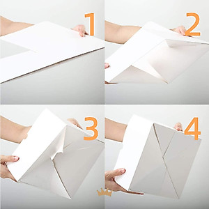 PACKQUEEN White Gift Boxes 10 Pack 6x6x4 Inches, Small Gift Boxes with Lids, Bridesmaid Proposal Boxes for Wedding, Party, Light Weight Gifts (Glossy White, Grain Texture)