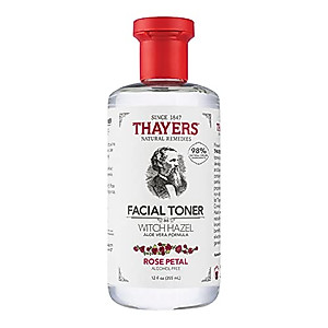 Thayers Facial Toner, Witch Hazel with Aloe Vera, Rose Petal, 12 Fl Oz