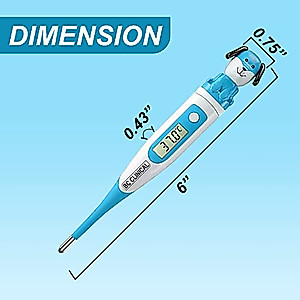 Thermometer for Adults Children Pets, Oral Armpit Rectal, Dog and cat (Frog)