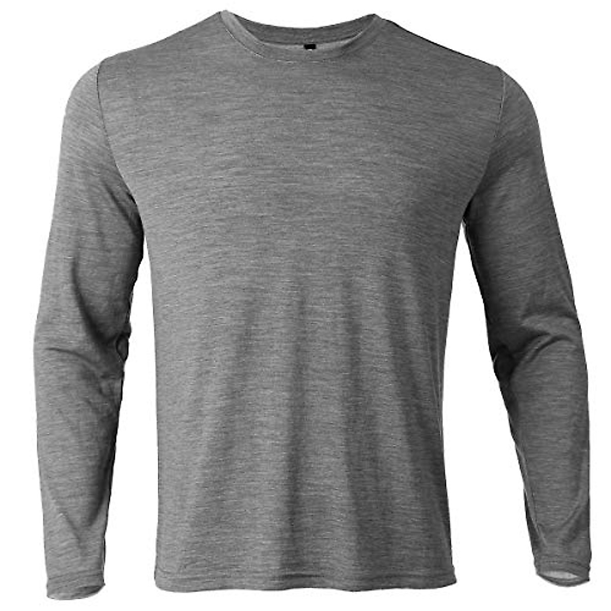 Merino Protect 100% Merino Wool Base Layer Mens Long Sleeve T-Shirt Thermal Underwear Odor Resistance for Hiking Hunting Gray