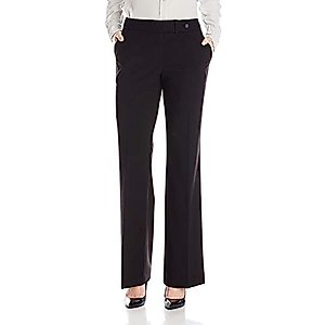 Calvin Klein Straight-Leg Classic Business Casual Pants for Women, Black, 14