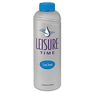 LEISURE TIME A-02 Bright and Clear Clarifier for Spas and Hot Tubs (2 Pack), 1 Quart & Leisure Time 30241A Foam Down Cleanser for Spas and Hot Tubs, 32 fl oz (Package May Vary)