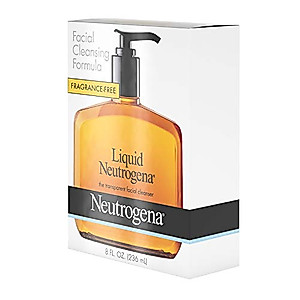 Neutrogena Liquid Fragrance-Free Gentle Facial Cleanser with Glycerin, Hypoallergenic & Oil-Free Mild Face Wash Unscented, 8 Fl Oz