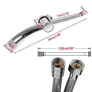 Handheld Bidet Toilet Sprayer, ABS Bathroom Bidet Sprayer Set, Baby Cloth Diaper Sprayer, Bidet Cleaning System Kit (Sliver)