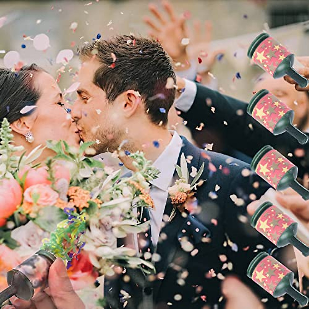 30Pcs Kids Mini Party Confetti Poppers Streamers Party Poppers for Wedding, Birthday, Graduation, Baby Shower kids toy Halloween Confetti Poppers for Party Supplies, Christmas New Year Decorations