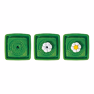 Catit 2.0 Mini Flower Drinking Fountain – Cat Water Fountain with Triple Filter and Ergonomic Drinking Options,Green