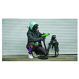 Punk Helmet Mask Cosplay with LED Light, for Cyberpunk Mask Cosplay Costume Props Futuristic Punk Mask Halloween for Men Boys