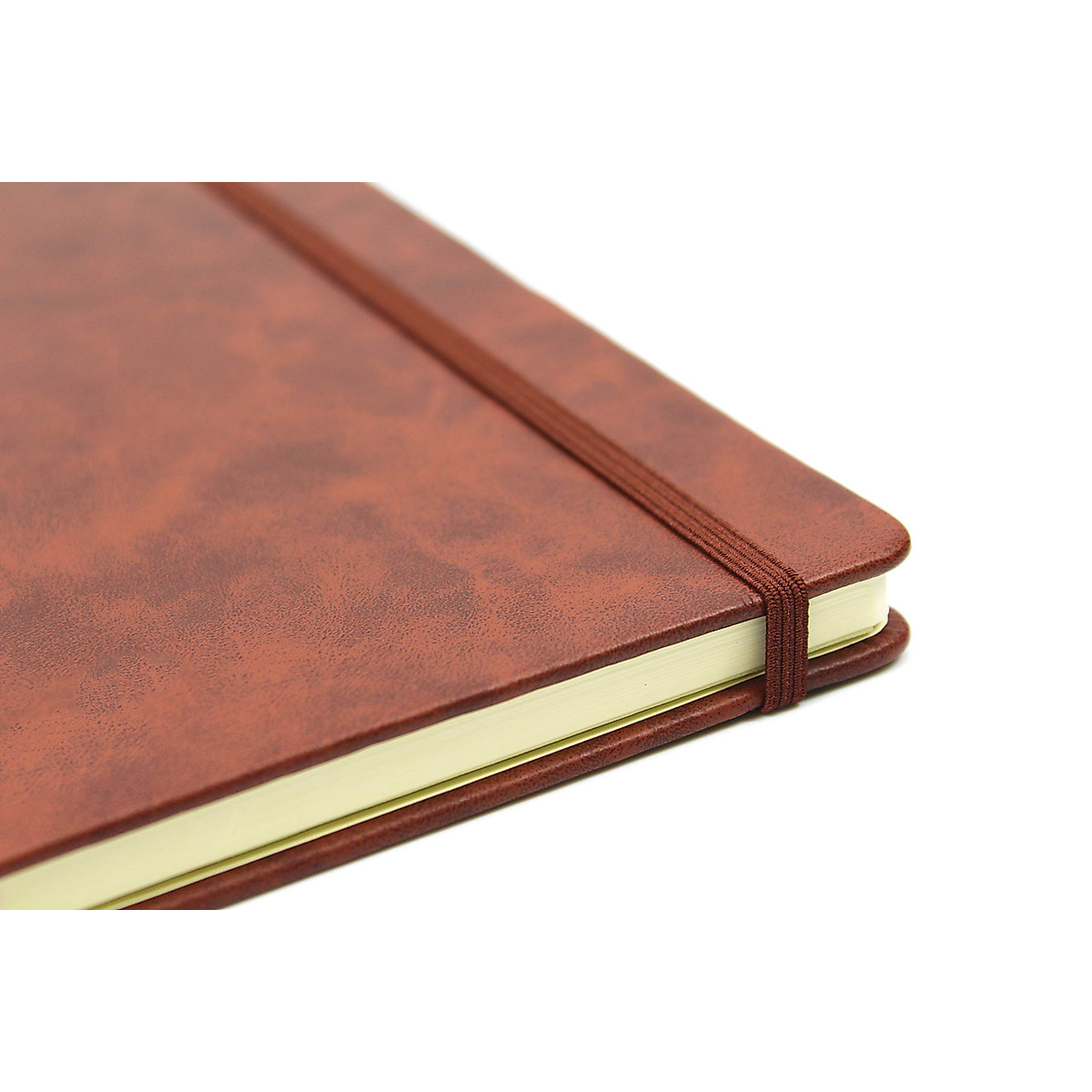 Silvine Executive Soft Feel Notebook Ruled with Marker Ribbon 160pp 90gsm A4 Tan Ref 198TN