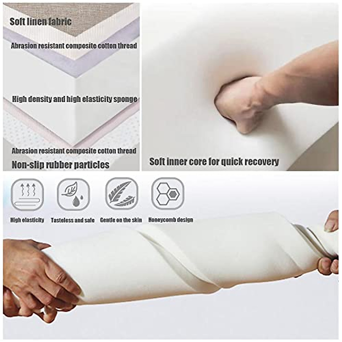 Kimgull Rectangle Bench Cushion,43.3X15.7X1.97In,Washable Removable Long Chair Pad with Non-Skid Backing,Indoor/Outdoor Bench Pad, Garden Patio Furniture Chaise Swing Bench Mat,Gray