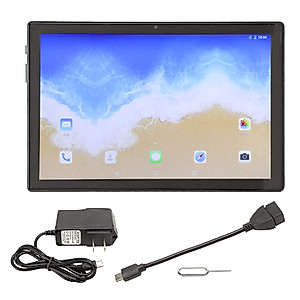 10 Inch Tablet, HD 1920x1200 IPS 2.4G 5G Dual Band WiFi Blue for Android 12 Kids Tablet 100-240V for Work (US Plug)