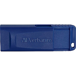 Verbatim 8GB Retractable USB 2.0 Flash Thumb Drive with Microban Antimicrobial Product Protection – Five Pack Blue