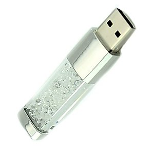 WooTeck 64GB Jewelry Crystal Lipstick USB Flash Drive,High Speed Flash Stick,Silver