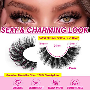 False Eyelashes Natural Lashes Pack 15mm Fluffy Mink Lashes Natural Look Wispy Cat Eye lashes False Lashes 14 Pairs Multipack by Yawamica