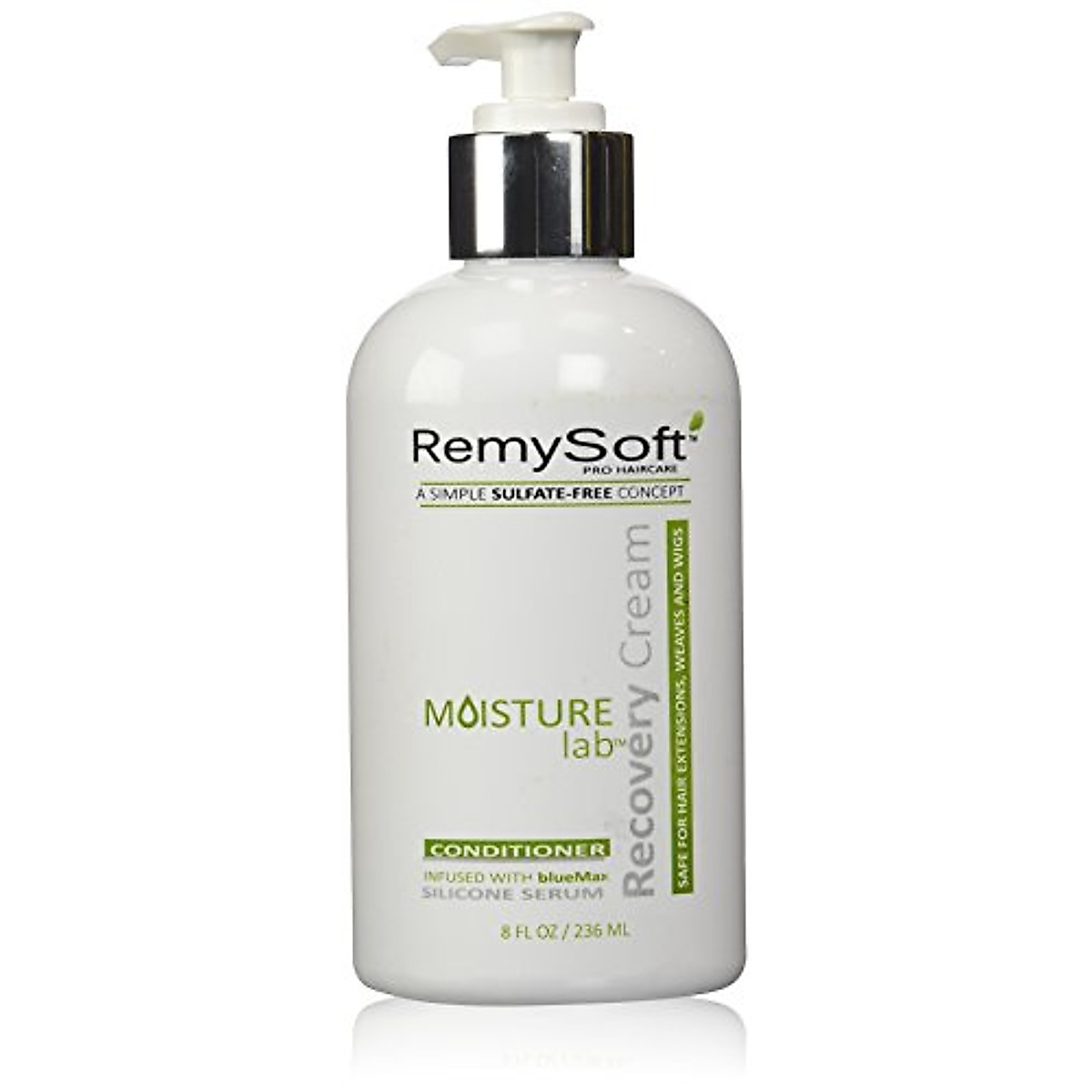 RemySoft Moisturelab Recovery Cream - Safe for Hair Extensions, Weaves and Wigs - Salon Formula Conditioner 8oz - Gentle Sulfate-free Lather