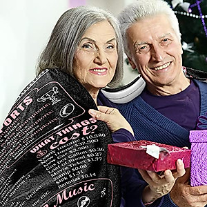 KERAOO 50 Years Ago 50th Birthday Wedding Anniversary Throw Blanket, Perfect 1973 Birthday Gifts Ideas for Wife Husband Mom Dad Friends,Rose Gold Back in 1973 50th Birthday Gifts