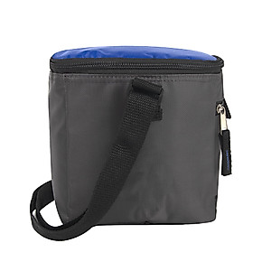 Fridge Pak 6 Can Cooler Bags Insulated Soft Cooler Lunch Bag for Men, Waterproof Leak Proof Cooler Bags, Blue on Grey