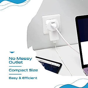 Ceptics South Africa Travel Plug Adapter Set - 4 Input - Ultra Compact - Light Weight - Type M and Type G - USA to Any Type M Countries Such as Botswana, Namibia - 4 Pack (PT-7-10L-4PK),White