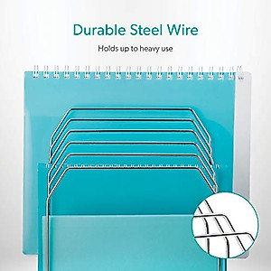 Mindspace Multi Step File Organizer | Stackable Letter Tray | File Holder | The Wire Collection, Silver