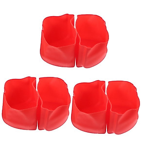 HOMSFOU 3 Sets Saucepan Silicone Lining Red Rice Cooker Silicone Cooking Utensils Silicone Cookware Kitchen Slow Cooker Divider Slow Cooker Pot Liner Multifunction Dividing Line