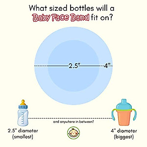 Personalized Baby Bottle and Sippy Cup Label for Daycare Personalized Band with Your Childs Picture Baby Face Band 2 Pack Blue Pink 2 PK