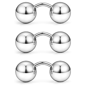 Yaalozei 14G Big Piercings Balls PA Ring Piercing Jewelry 316L Surgical Stainless Steel Externally Threaded Curved Barbells Helix Ring Cartilage Rook Lobe Earrings Vch piercing Jewelry Women Men 6mm