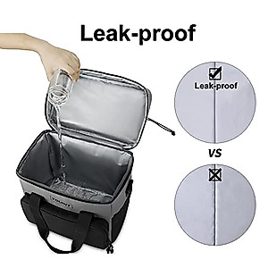 TOURIT Cooler Bag 35-Can Insulated Soft Cooler Portable Cooler Bag 24L Lunch Coolers for Picnic, Beach, Work, Trip, Grey