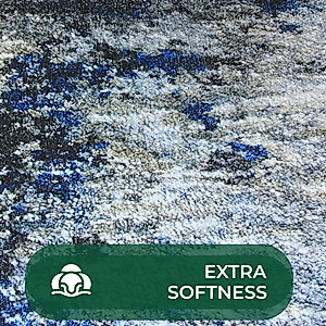 Giant Floor Scatter Area Rug - 36" x 24" Bathroom Rugs Non Slip Washable Throw Rugs - Perfect as Indoor Kitchen mats, Door mats, Living Room Rugs, Bathroom mat & More! | Rubber Backed Rugs (Kyoto)