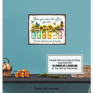 Inspirational Office Wall Art & Decor - Motivational Posters - Positive Quotes Wall Decor - Home Office Decor - Teamwork Wall Art - Inspirational Gifts - Entrepreneur Gifts -8x10 Unframed Picture Sign