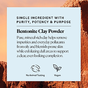 Sky Organics - Indian Healing Clay, 16 oz - Detoxifying Bentonite Clay Powder - Exfoliating Face Mask - Pore Cleaner - Combination & Oily Skin - Natural, Vegan & Cruelty Free - Skin Care