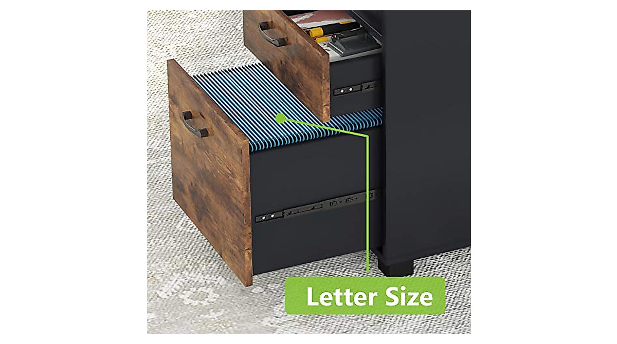 Tribesigns 59-Inch Rustic Computer Desk with Storage - Stylish & Durable