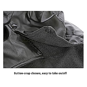 Moorfowl Cool Bulldog Motorcycle Jacket Dog PU Leather Coat for Pug Pet Doggie Clothes Fashion Outfit Cute Dog Biker Jacket for Pitbull Boston Terrier (Large, Black)