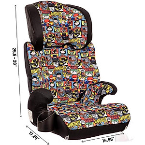 KidsEmbrace High-Back Booster Car Seat, DC Comics Chibi Justice League