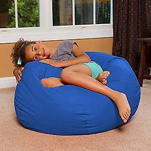 Posh Beanbags Bean Bag Chair, Large-38in, Solid Royal Blue
