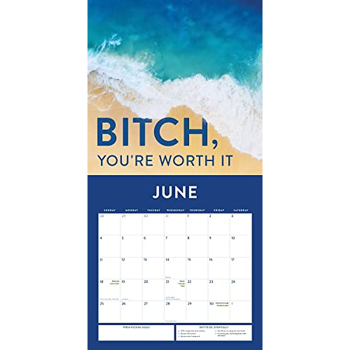 2023 Chill the F*ck Out Wall Calendar: Find Calm and Get a Fresh F*cking Start This Year (Funny 12-Month Calendar, White Elephant Gag Gift for Adults)