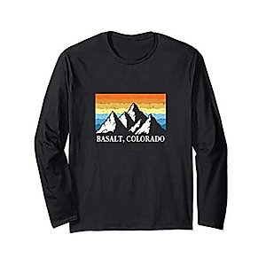 Vintage Basalt, Colorado Mountain Hiking Souvenir Print Long Sleeve T-Shirt