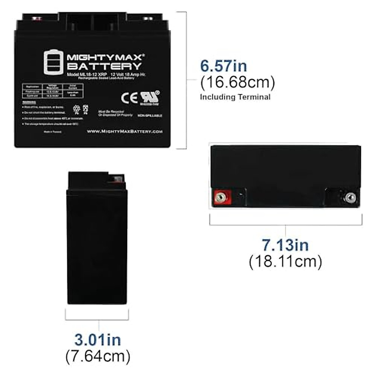 Mighty Max Battery 12V 18AH SLA Replacement Battery for Die Hard 1150 Power