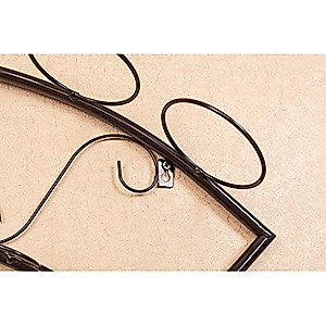 Wine Racks Metal Iron Wine Rack Wall Shelf Hanging Wine Rack Goblet Holder Cup Holder Can Hang 7 Bottles of Wine   Hanging 10 Cups