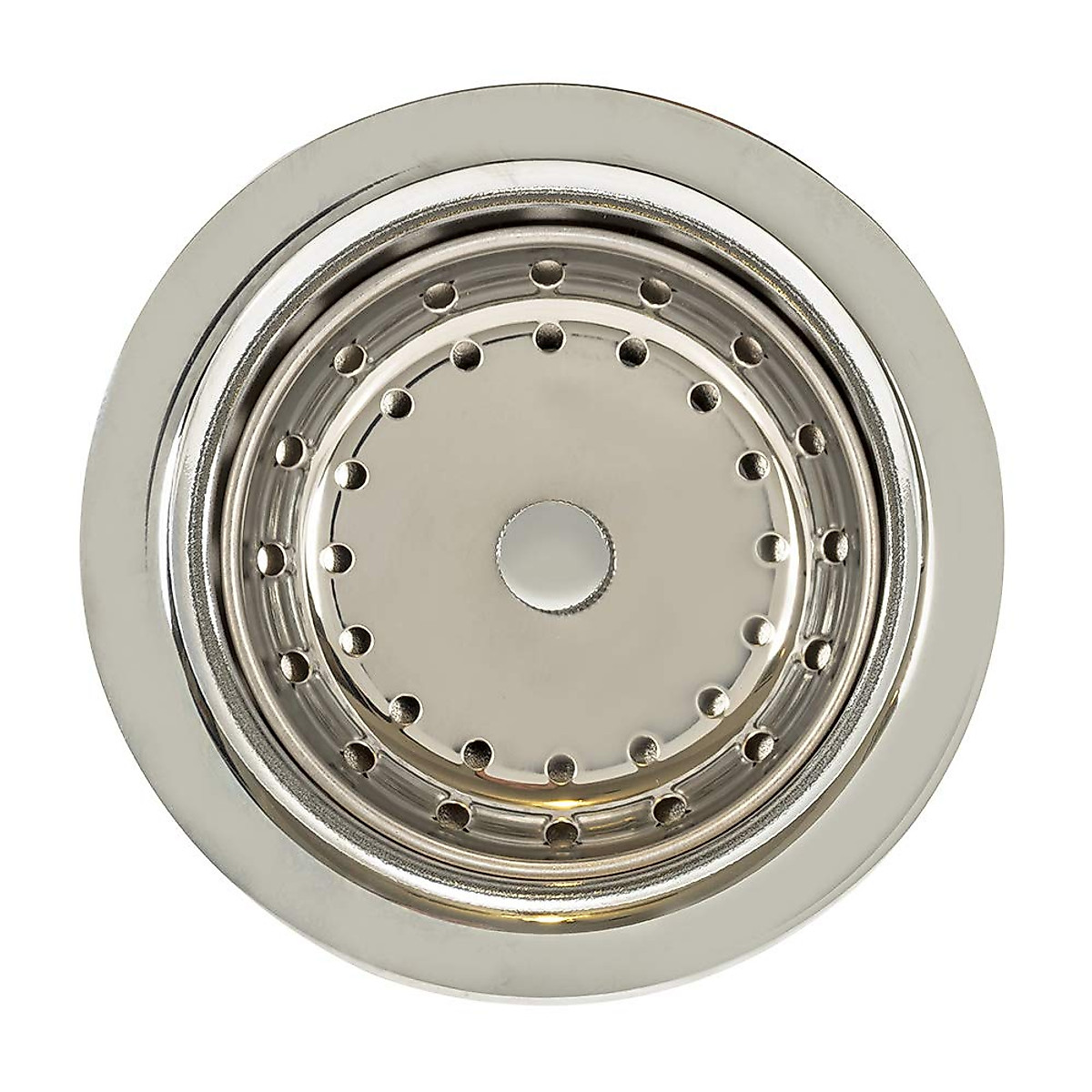 EZ-FLO Heavy-Pattern Kitchen Sink Strainer, Brass Body Sink Drain Assembly with Slip Joint Nut, 3-1/2 to 4 Inch Opening, Stainless Steel, Chrome Plated, 30002