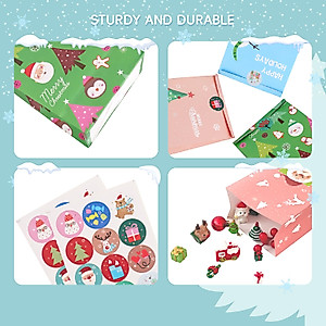 ysmile 24 ct Christmas Treat Bag, Small Xmas Gift for Goodie Wrap, Christmas Party Favor 9"