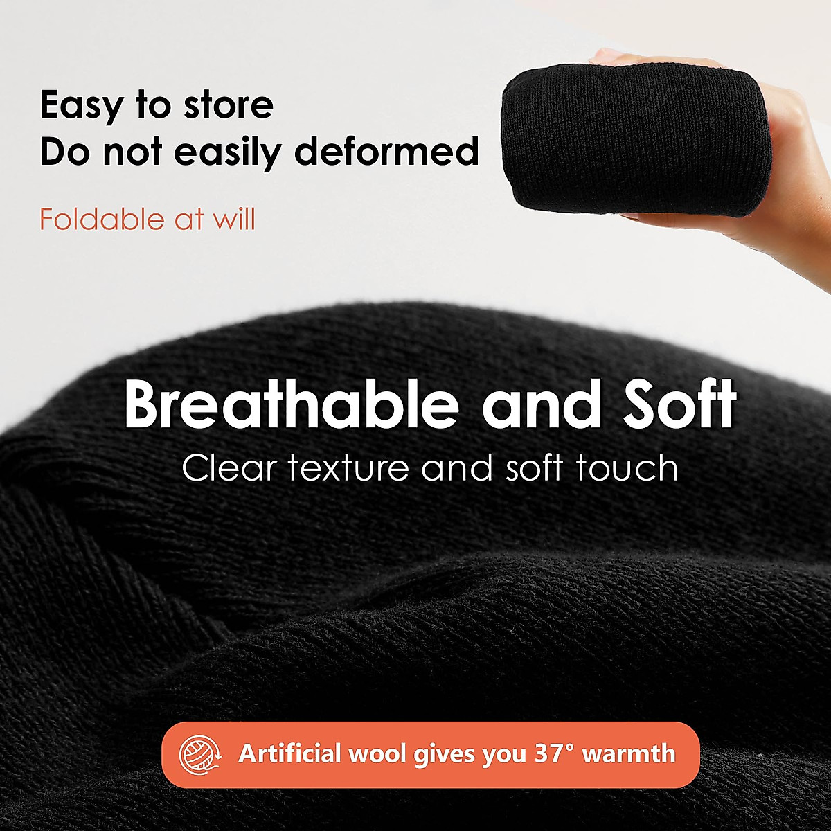 Satin Lined Winter Beanie Hats for Women Knitted Watch Hat with Silk Lining Unisex Solid Skull Cap