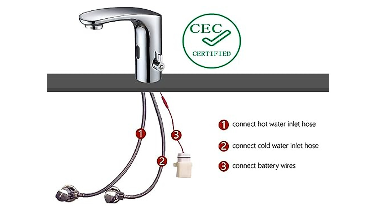 Automatic Sensor Faucet Touchless Chrome for Hygienic Bathrooms
