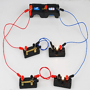 6pcs Lime2018 Interconnect Circuit Wire : Used for Physics Laboratory Electricity Connection,Demos Teaching Basic Principles Of Electricity And Simple Circuit Wire Works