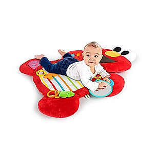 Bright Starts Sesame Street Tummy-Time Elmo Prop Mat, Ages 0-12 Months