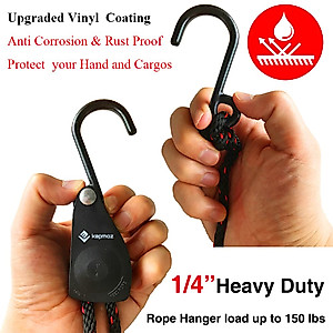 Kayak Tie Down Straps Canoe Bow and Stern Heavy Duty Cargo Ratchet Pulley Rope Hanger (Black Sleeve Elite, 12 Feet,2pack)