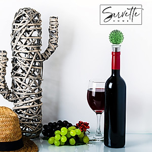 Glass Wine Bottle Stopper (Traditional Cactus)