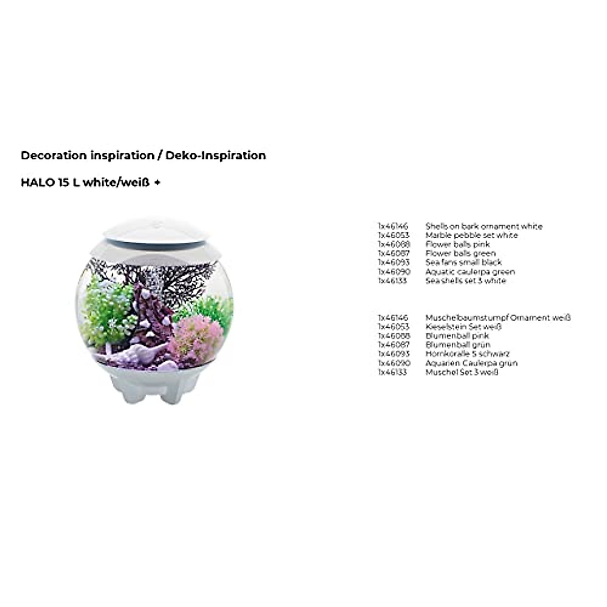 biOrb 46133.0 Sea Shell Set 3 White Aquariums