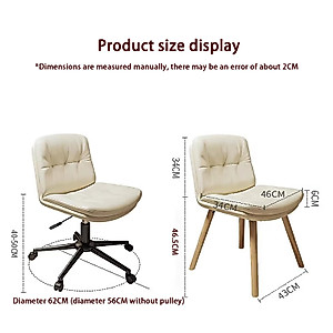 Ergonomic Desk Chair Computer Chair, Home Sedentary and Comfortable Makeup Chair, Desk Chair, Study Lift Stool, College Dormitory Backrest Swivel Chair B Orange