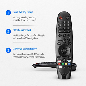 Universal LG Magic Remote Control for LG Smart TV - LG Remote Compatible with All Models of LG Smart TV - 1 Year Warranty Included - (NO Voice Control or Pointer Function) by Vorlich®