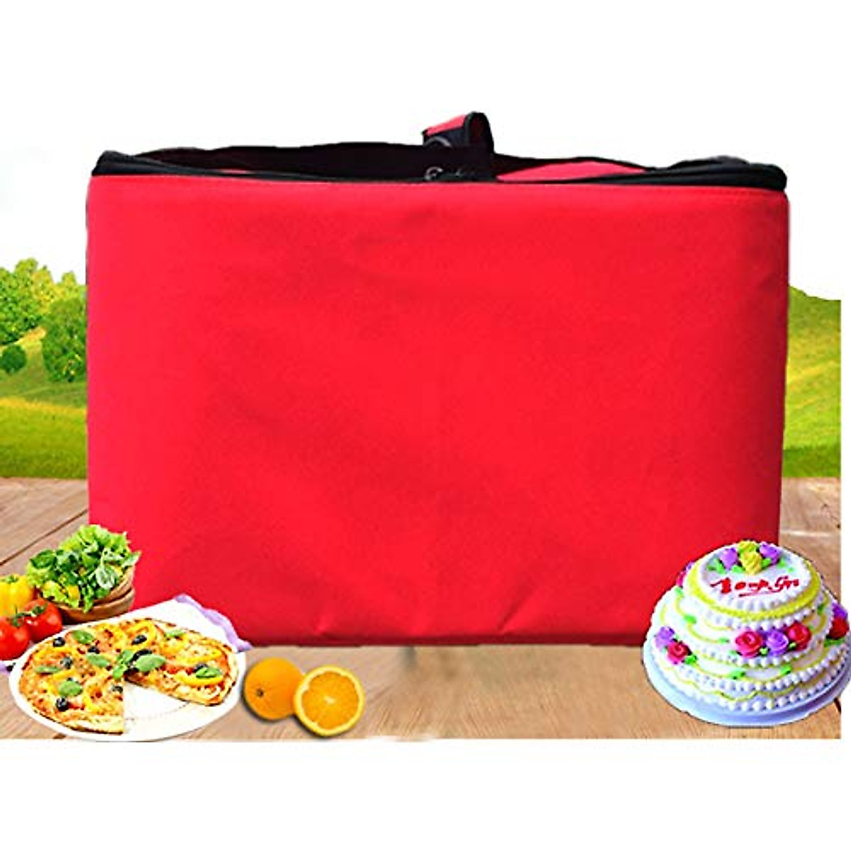 16 Inch Pizza Bag, Extra Large Insulated Food Delivery Bags for Pizza Take Away Food Bag